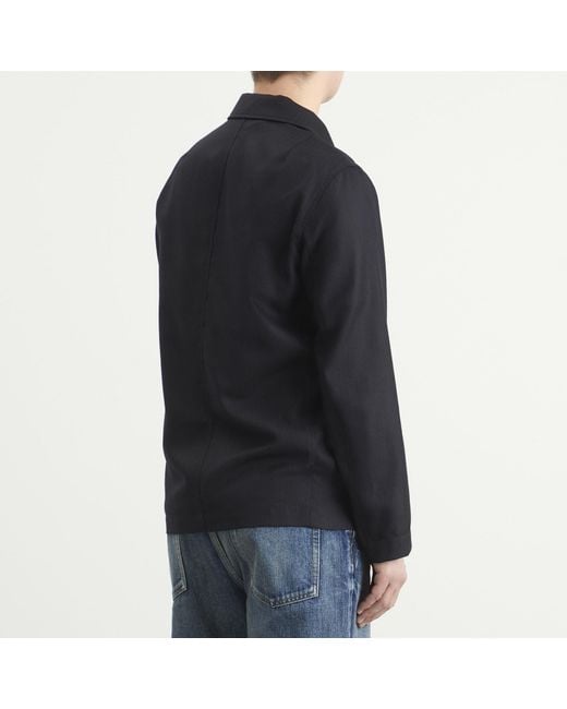 Dries Van Noten Pinstripe Worsted Wool Jacket in Blue for Men | Lyst UK