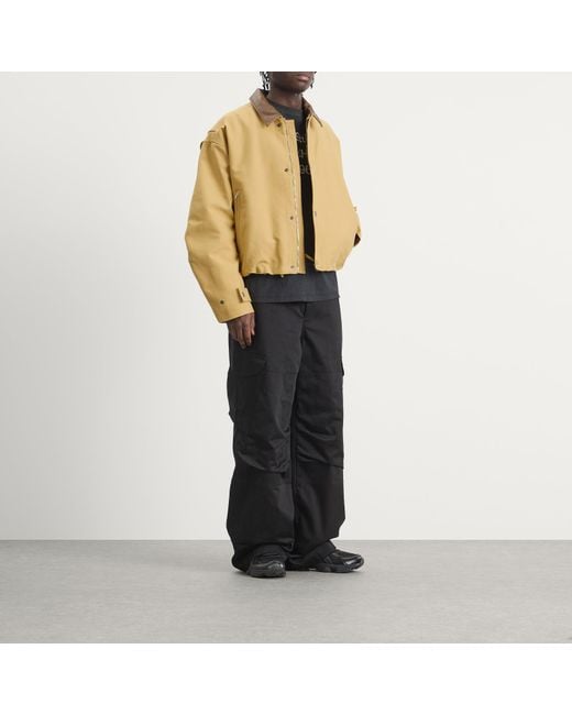 Acne Studios Double Cotton Satin Jacket in Natural for Men | Lyst