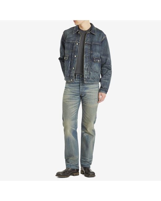 RRL Straight Leg Selvedge Jeans in Blue for Men | Lyst