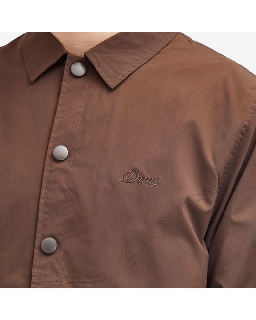 Dime Cursive Coach Jacket in Brown for Men | Lyst