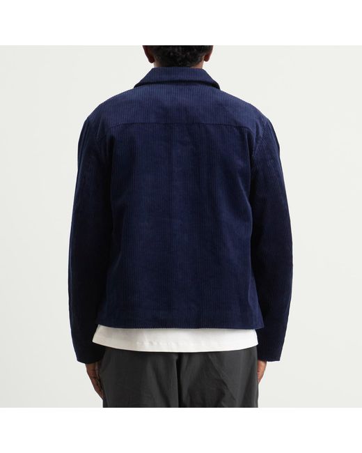 Percival Cord Overshirt in Blue for Men | Lyst UK