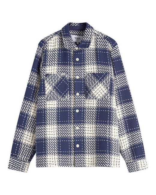 Wax London Whiting Beatnik Overshirt in Blue for Men | Lyst UK