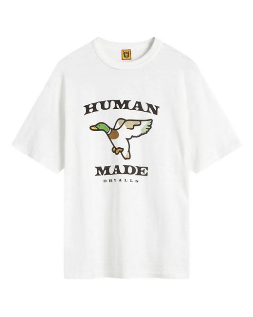 Human Made Flying Duck T-Shirt in White for Men | Lyst UK