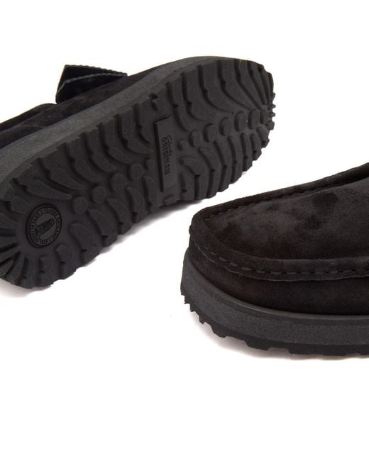 Clarks Wallabee Scout Lo in Black for Men | Lyst