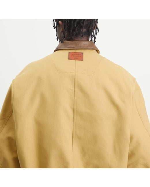 Acne Studios Double Cotton Satin Jacket in Natural for Men | Lyst