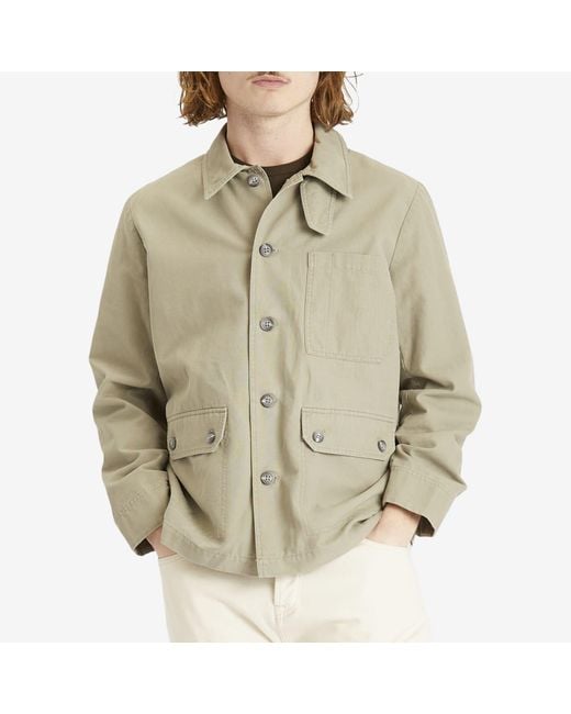 A.P.C. Piet Canvas Work Jacket in Natural for Men | Lyst