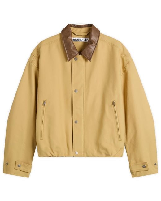 Acne Studios Double Cotton Satin Jacket in Natural for Men | Lyst