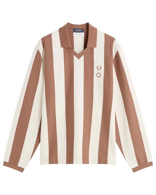 Fred Perry X Craig Heavy Weight Long Sleeve Polo Shirt in Brown for Men ...