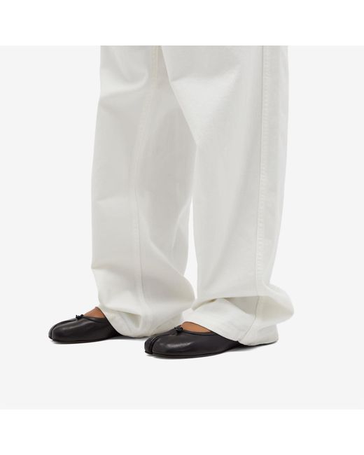 Maison Margiela Tabi Flat Ballerina in Black | Lyst