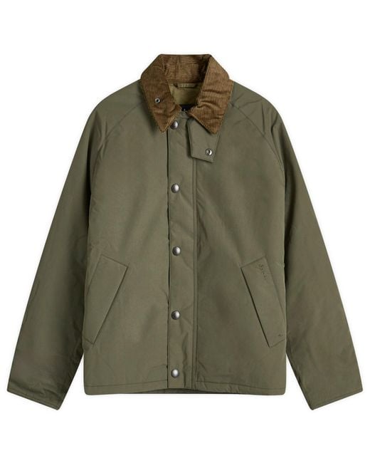 Barbour Transport Padded Casual Jacket in Green for Men | Lyst