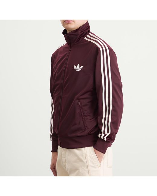 adidas Firebird Track Top in Red for Men | Lyst UK