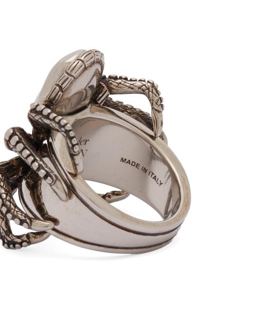 Alexander McQueen Skull Spider Ring in Metallic for Men | Lyst