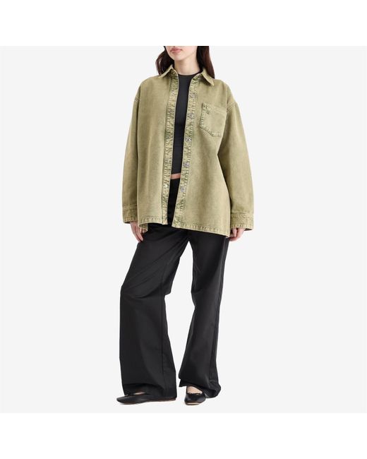 Ami Paris Adc Denim Overshirt in Green | Lyst