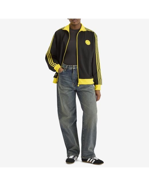 adidas Smiley Track Top in Black | Lyst