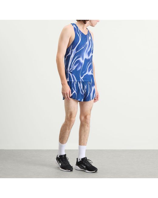 Nike Running Aeroswift Aop Singlet in Blue for Men | Lyst