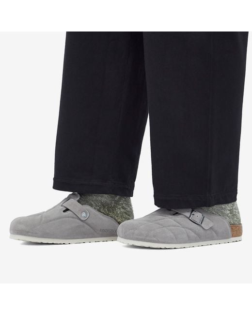 Birkenstock Boston Quilted Clog in Gray for Men | Lyst