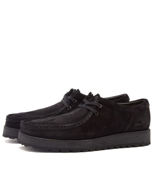 Clarks Wallabee Scout Lo in Black for Men | Lyst