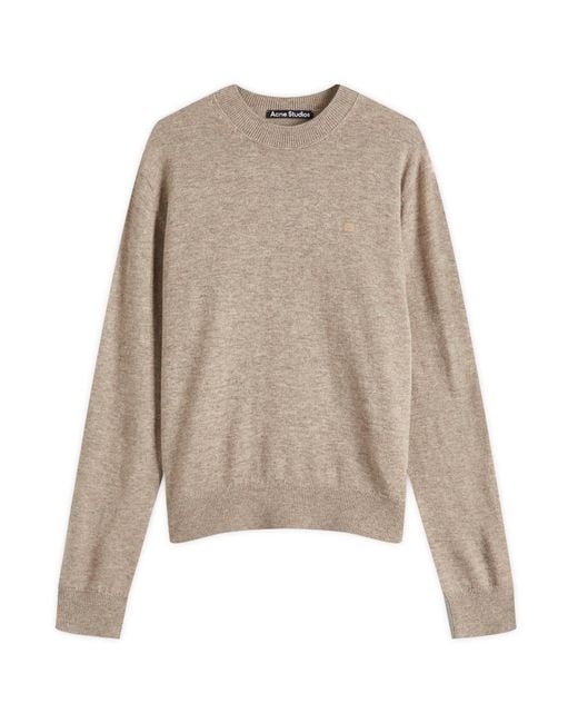 Acne Studios Kalas Yak Core Crew Knit in Natural for Men | Lyst