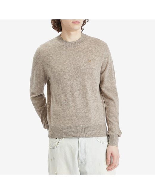 Acne Studios Kalas Yak Core Crew Knit in Natural for Men | Lyst