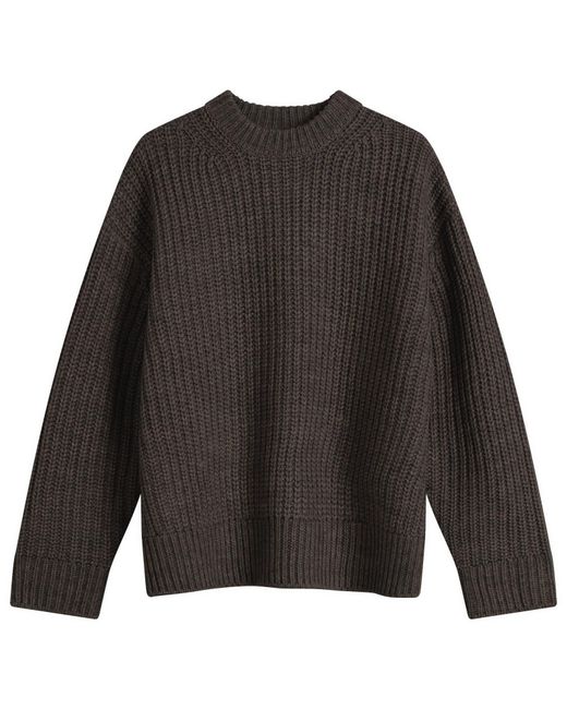 MKI Miyuki-Zoku Chunky Rib Knit Crewneck in Black for Men | Lyst UK