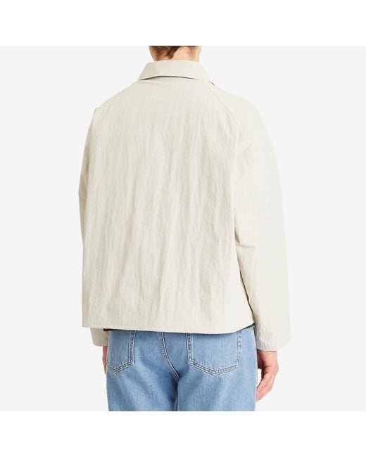 Barbour Transport Lightweight Showerproof Jacket in White for Men | Lyst UK