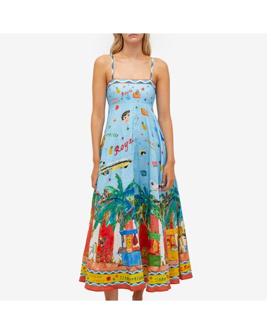 ALÉMAIS All Aboard Sundress in Blue | Lyst