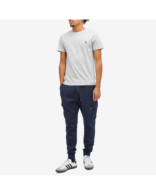 Polo Ralph Lauren Custom Fit T-Shirt in Grey for Men | Lyst UK