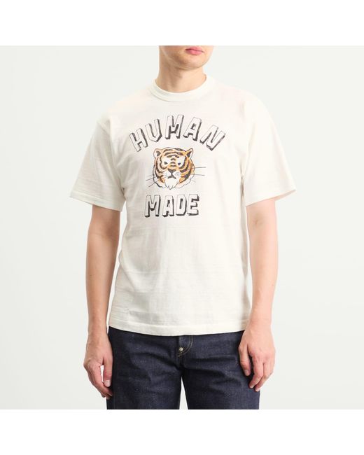 Human Made Drawn Tiger T-Shirt in White for Men | Lyst UK