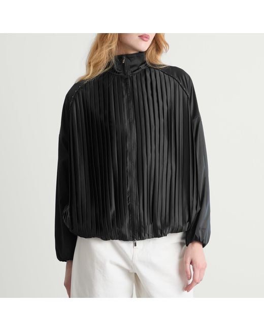 Nike Pleated Track Jacket in Black | Lyst UK