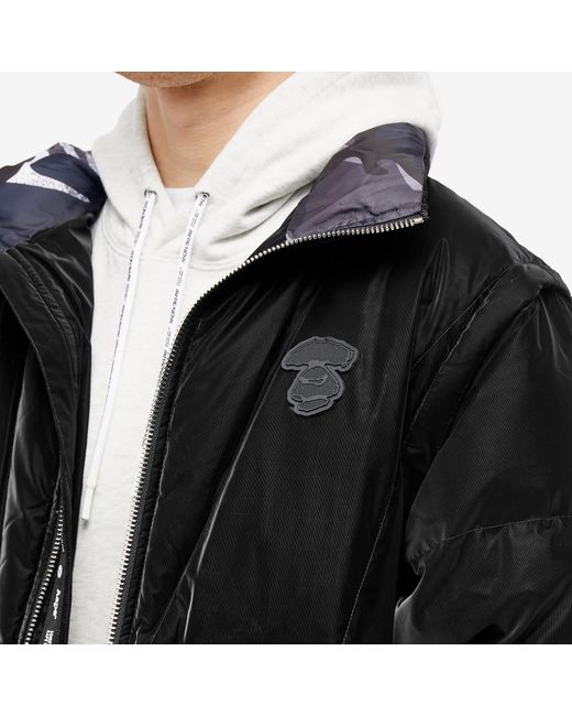 Aape By A Bathing Ape Aape Reversible Big Camo Down Jacket in Black for ...