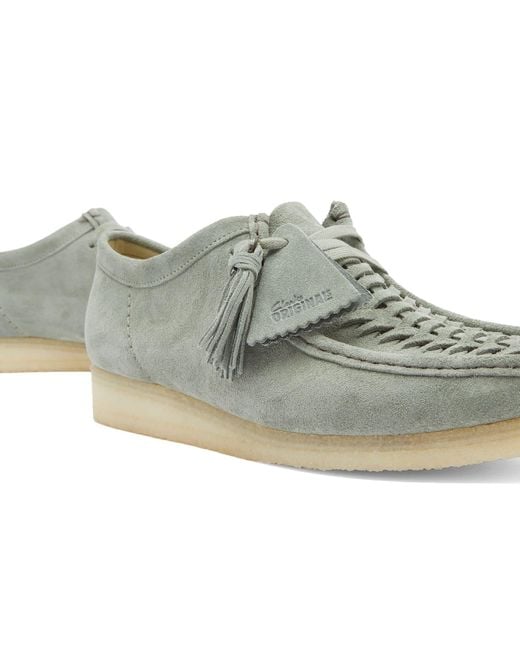 Clarks Wallabee Weave in Gray for Men | Lyst