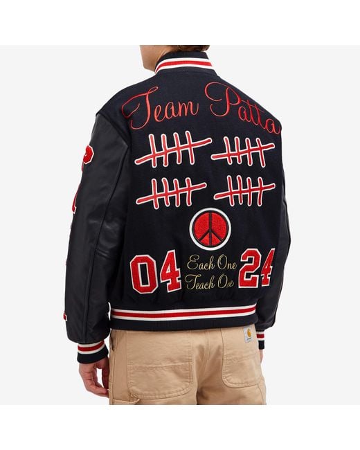 PATTA 20Th Anniversary Varsity Jacket in Blue for Men | Lyst UK