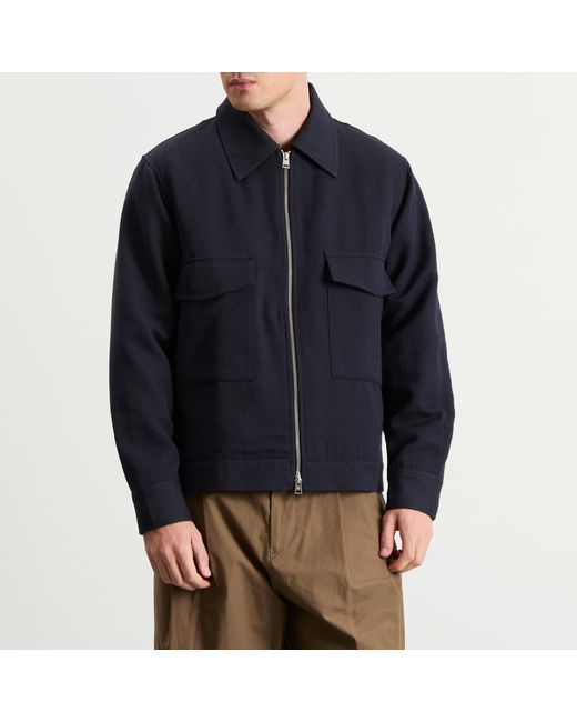 Norse Projects Aksel Cavalry Cotton Wool Windstopper Jacket in Blue for ...