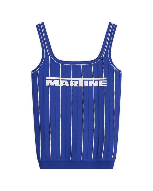 Martine Rose Logo Moto Vest in Blue | Lyst