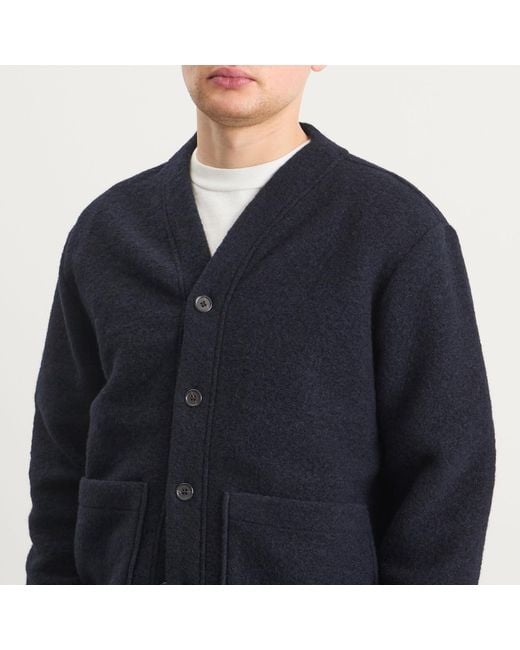 Universal Works Presented By End. Wool Fleece Adv Cardigan in Blue for ...