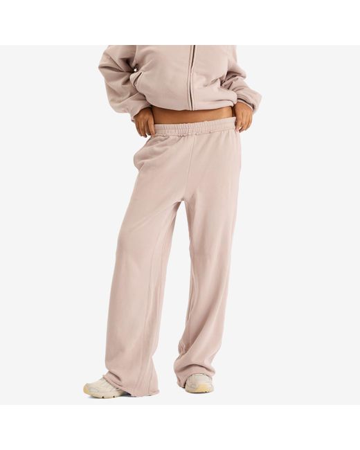 Skims Deconstructed French Terry Wide Leg Pant in Natural | Lyst