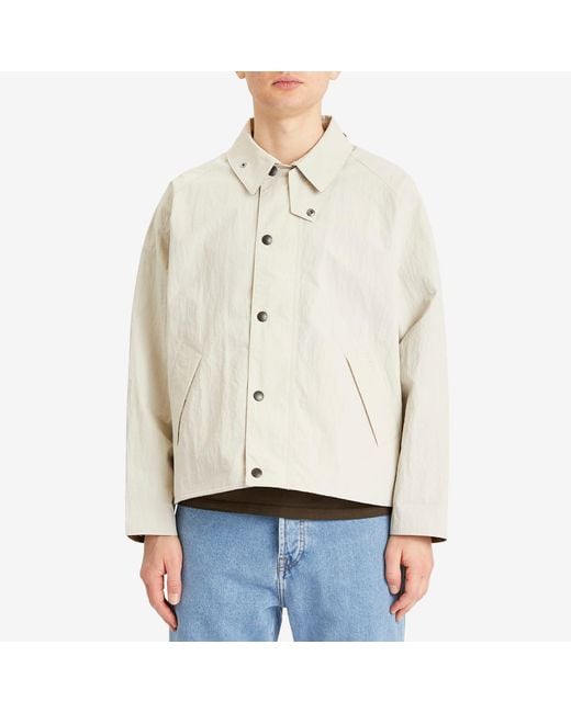 Barbour Transport Lightweight Showerproof Jacket in White for Men | Lyst UK