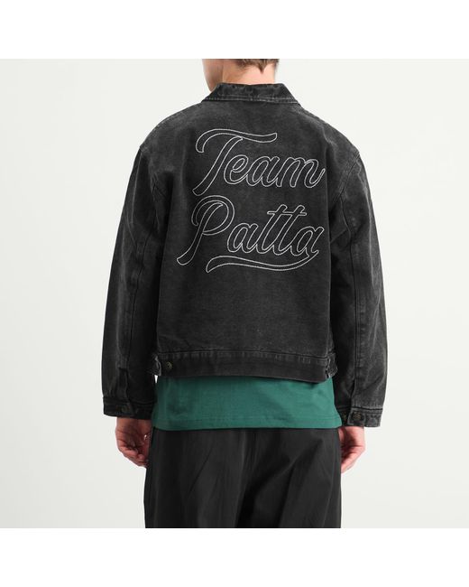 PATTA Washed Canvas Jacket in Black for Men | Lyst UK