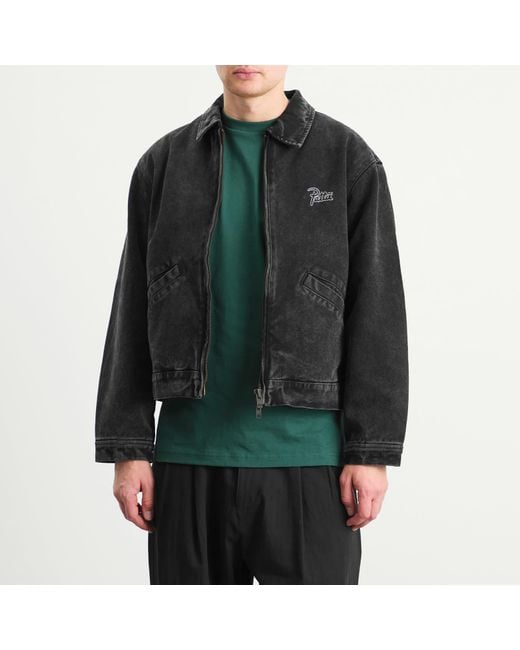PATTA Washed Canvas Jacket in Black for Men | Lyst UK