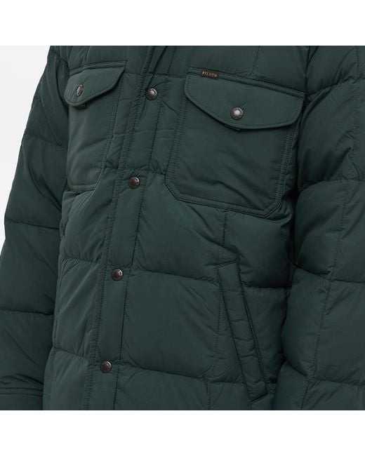 Filson Lightweight Down Jac-shirt in Green for Men | Lyst