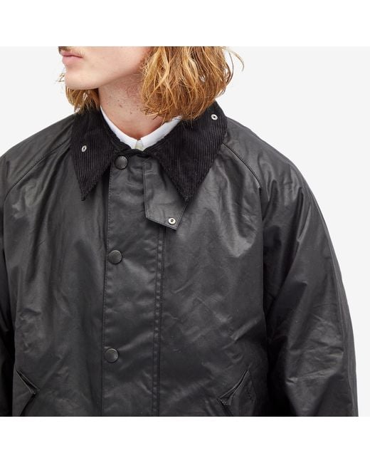 Barbour Os Transport Wax Jacket in Black for Men | Lyst