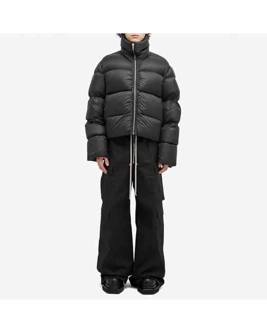 Rick Owens Turtle Nylon Cropped Puffer Jacket in Gray for Men | Lyst