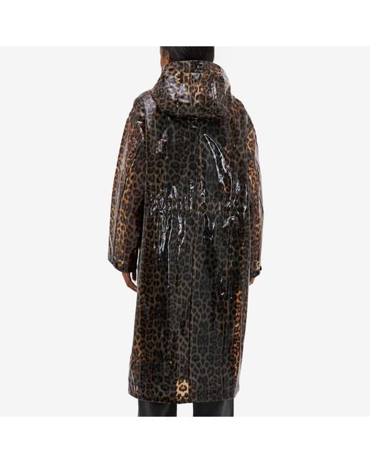 Stand Studio Sylvie Leopard Raincoat in Brown | Lyst