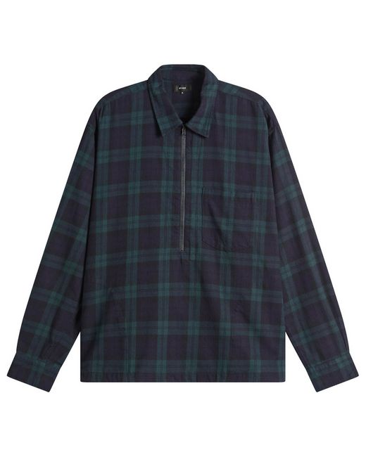 Beams Plus Half Zip Pullover Shirt in Blue for Men | Lyst UK