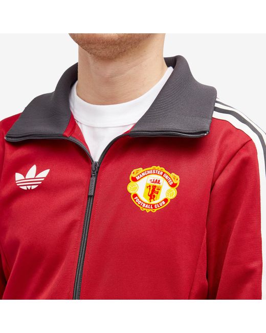 adidas Manchester United Fc Og Track Top in Red for Men | Lyst