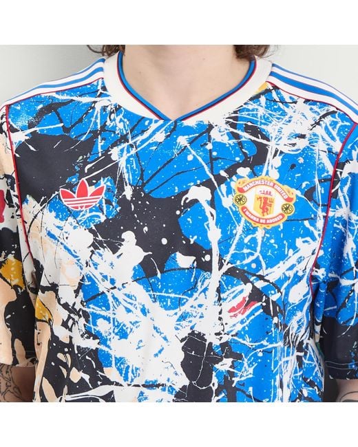 adidas X Stone Roses Manchester United Jersey Top in Blue for Men | Lyst UK