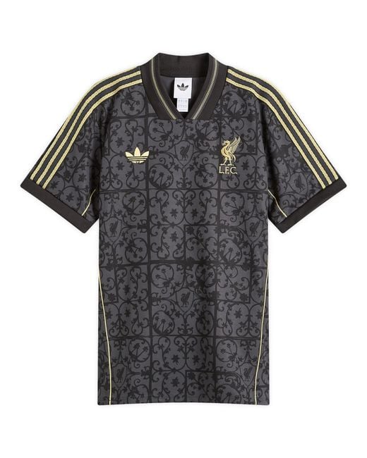 adidas Liverpool Fc. Lifestyler Jersey Top in Black | Lyst UK