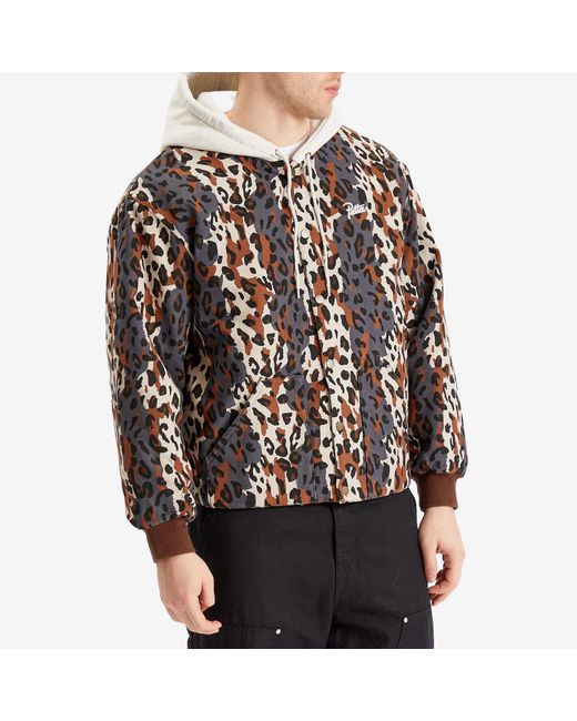 PATTA City Leopard Reversible Bomber Jacket in Black for Men | Lyst