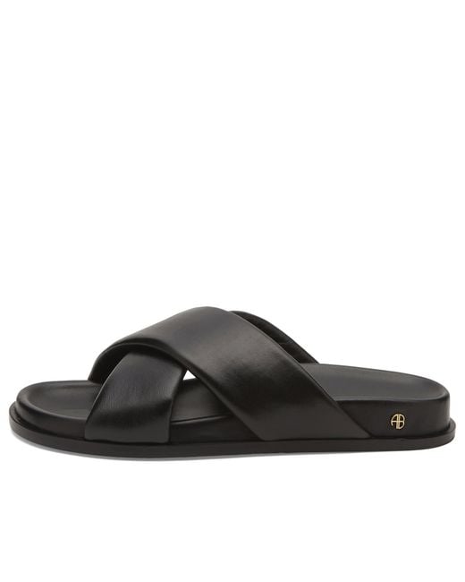 Anine Bing Emi Slides in Black | Lyst UK
