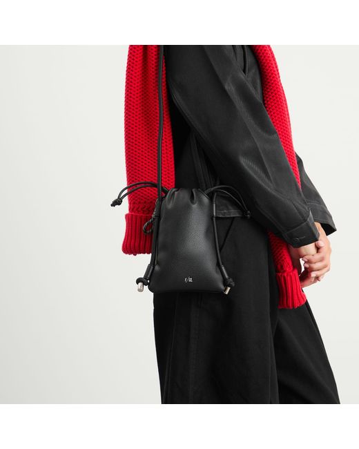 F/CE Tech Leather Map Pochette Bag in Black | Lyst UK
